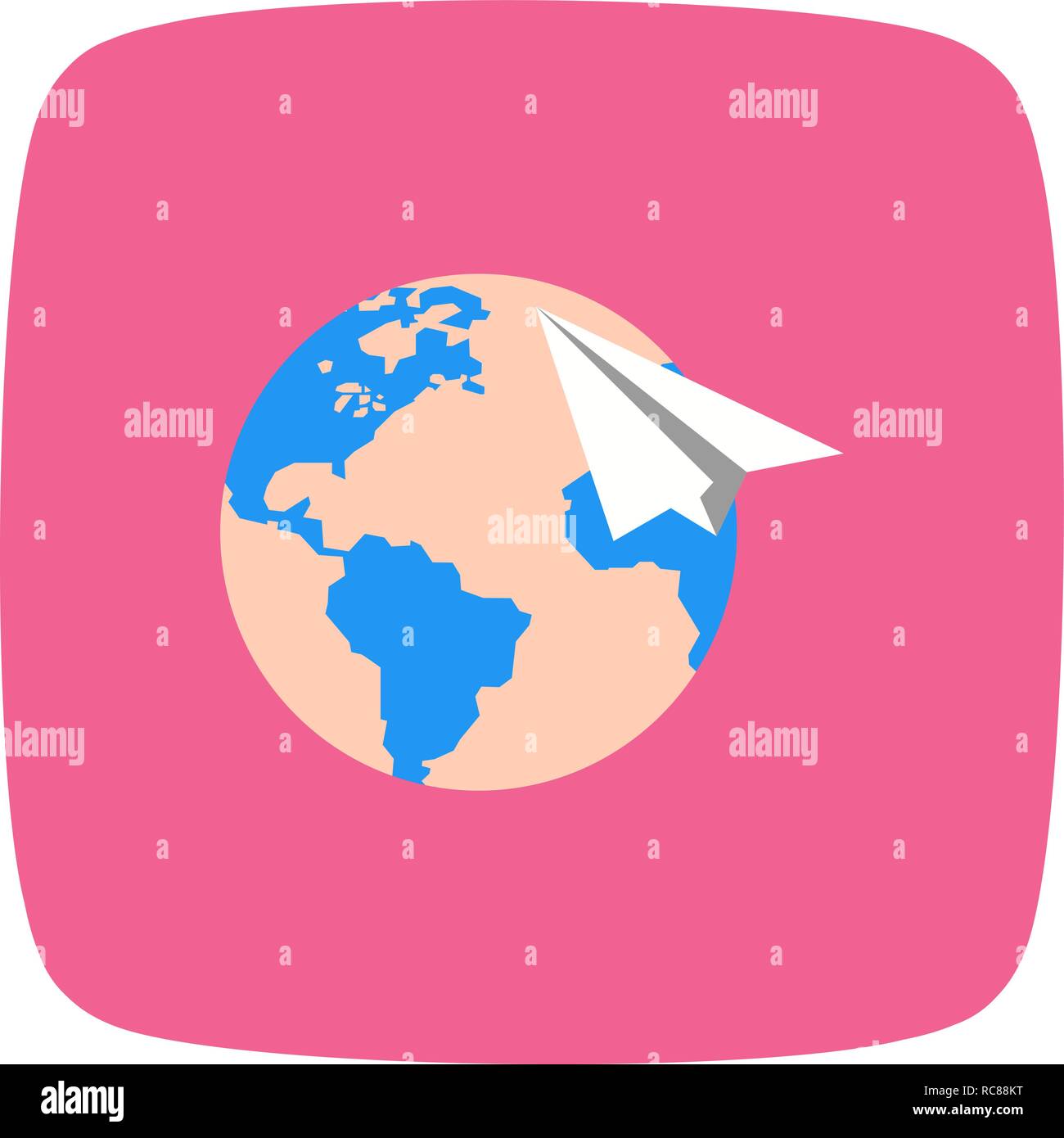 Vector Around the World Icon Stock Vector Image & Art - Alamy
