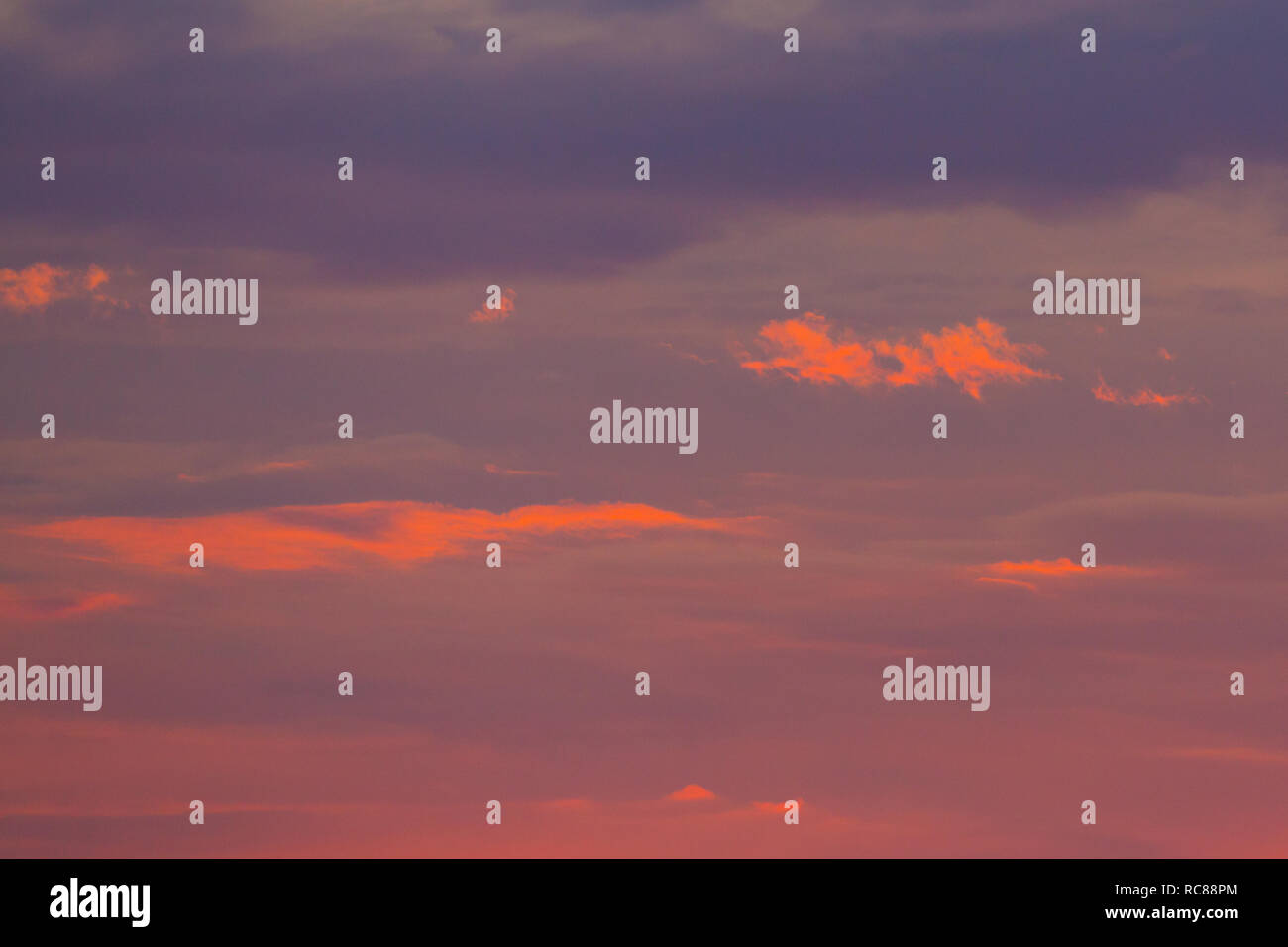 dramatic natural colorful sky cloud formation in evening light Stock ...