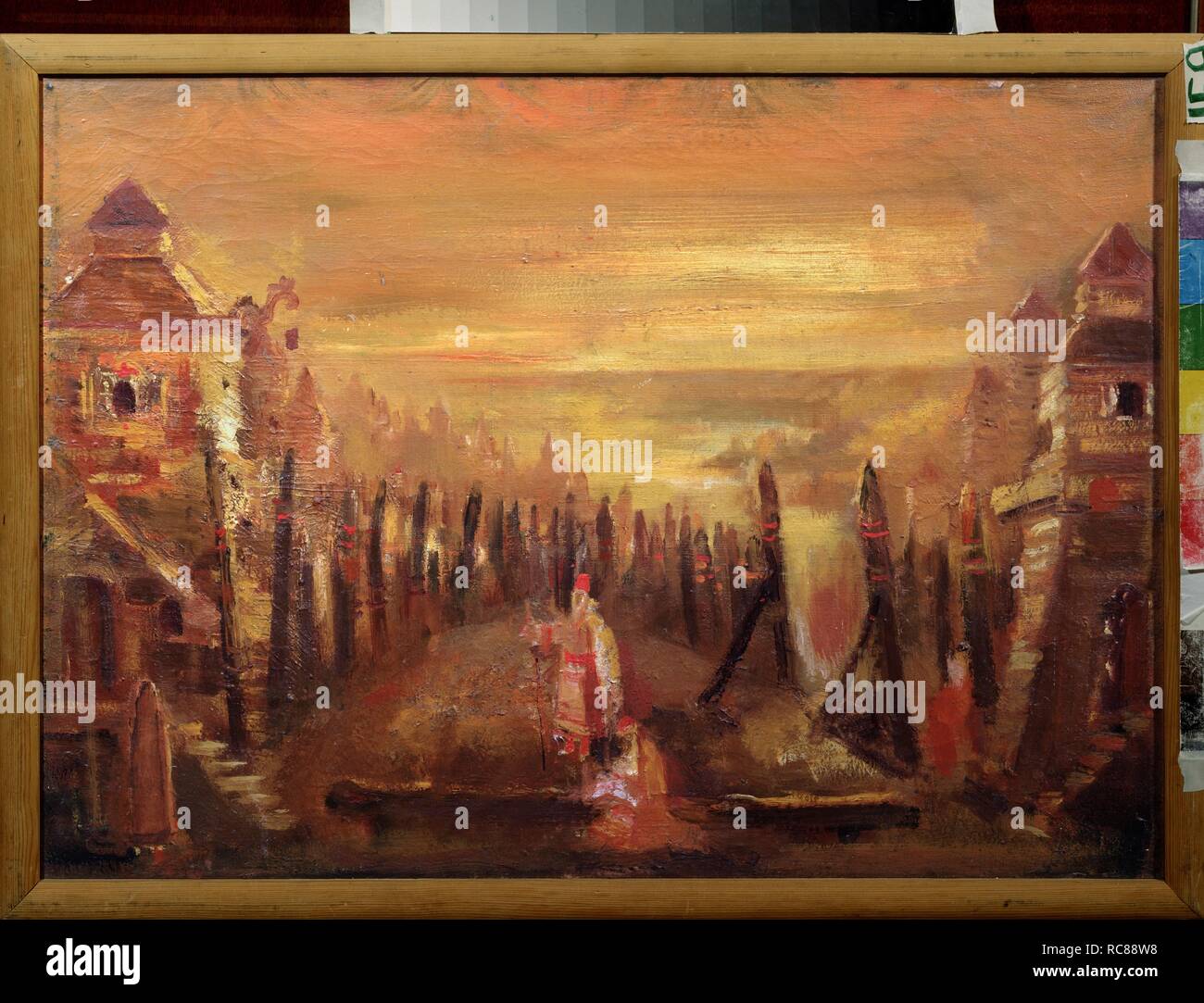 Stage design for the opera Askold's Grave by A. Verstovsky. Museum ...