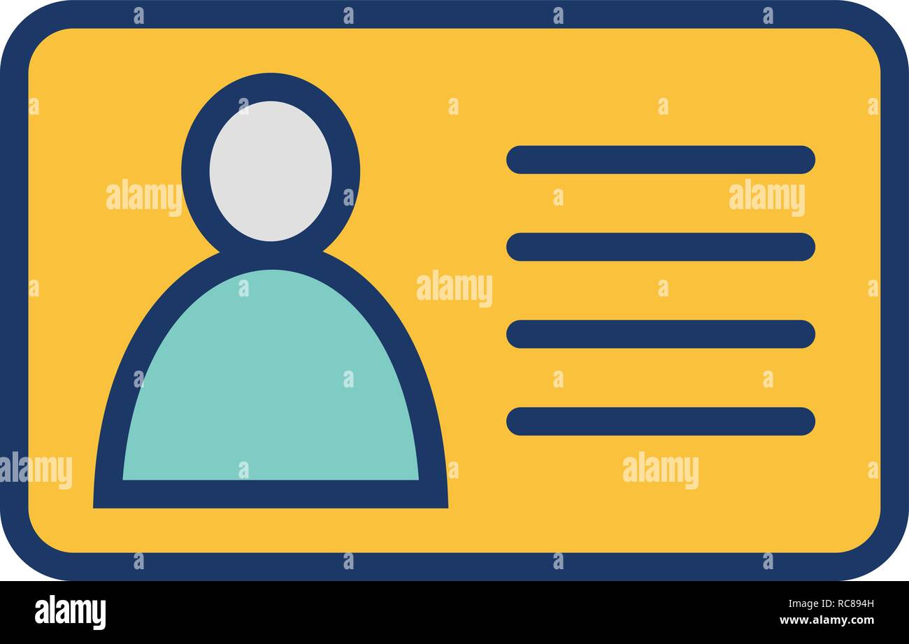 Vector Identity Card Icon Stock Vector Image & Art - Alamy