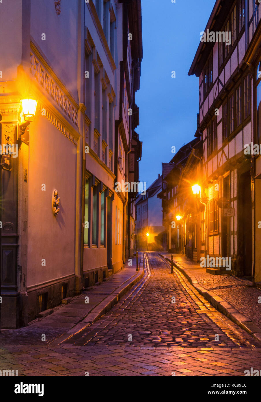 Illuminated half timbered houses hi-res stock photography and images ...