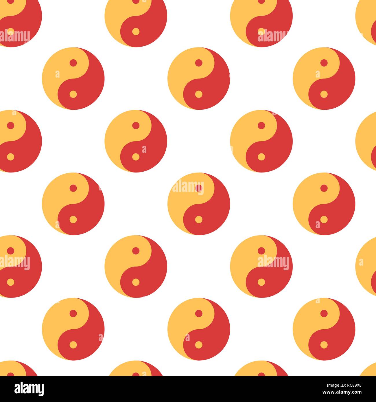 Yin yang seamless pattern, balance symbol background Stock Vector Image ...