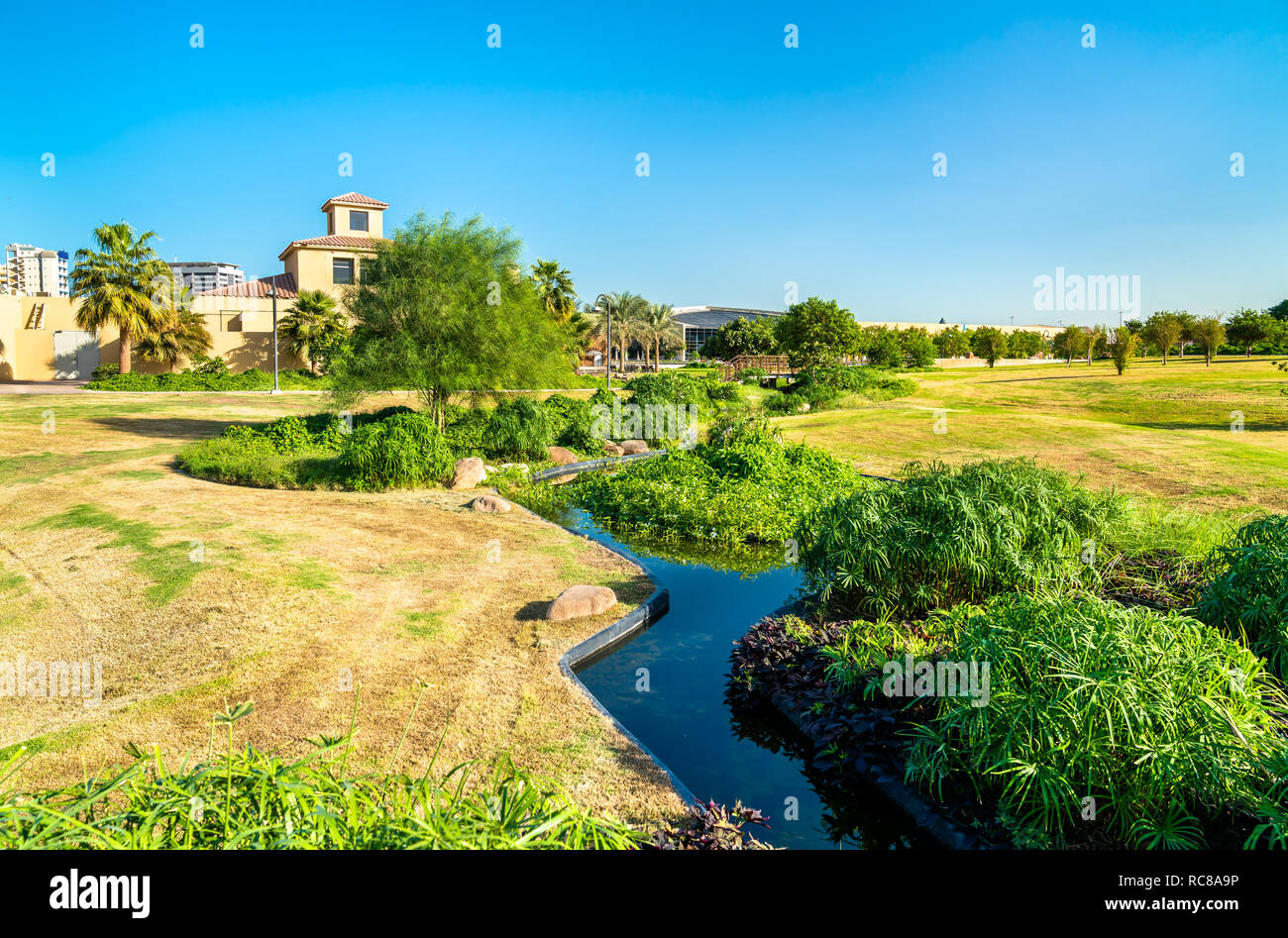 Boulevard Park in Salmiya, Kuwait Stock Photo - Alamy