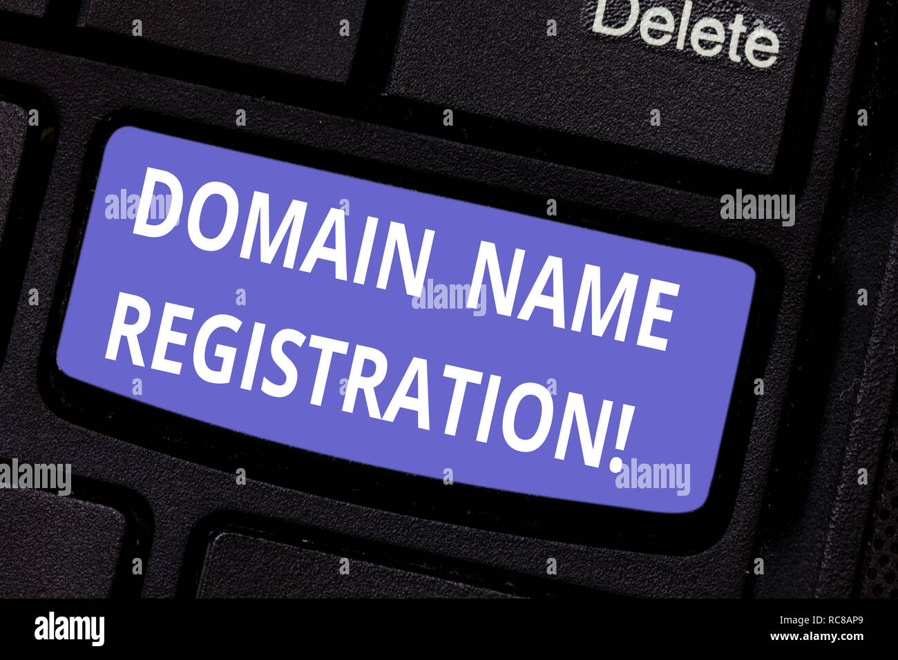 Word writing text Domain Name Registration. Business concept for ...