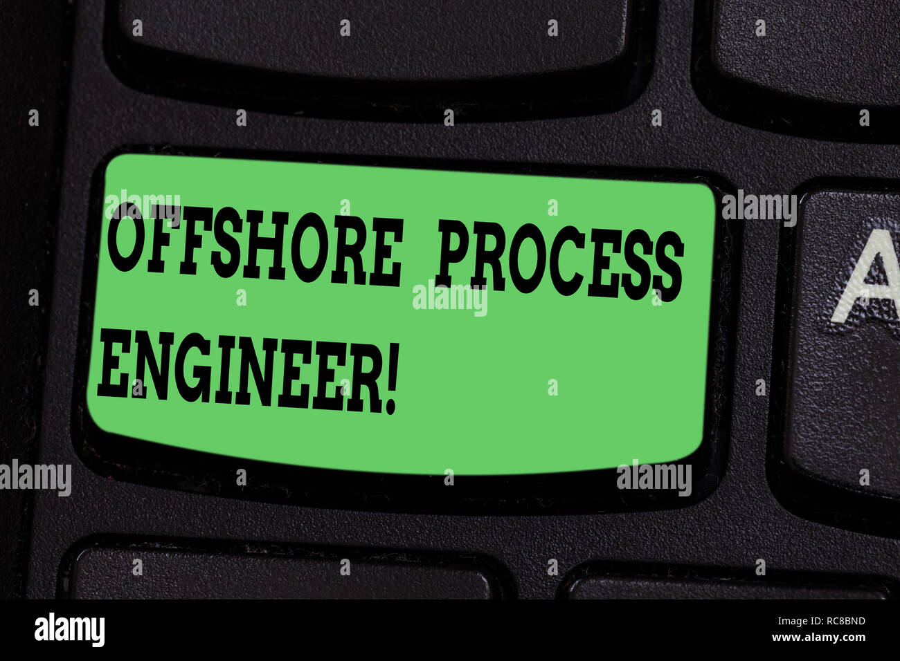 Writing note showing Offshore Process Engineer. Business photo ...