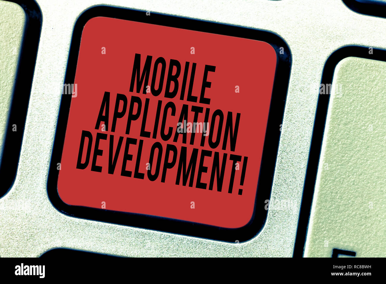 Word Writing Text Mobile Application Development Business Concept For