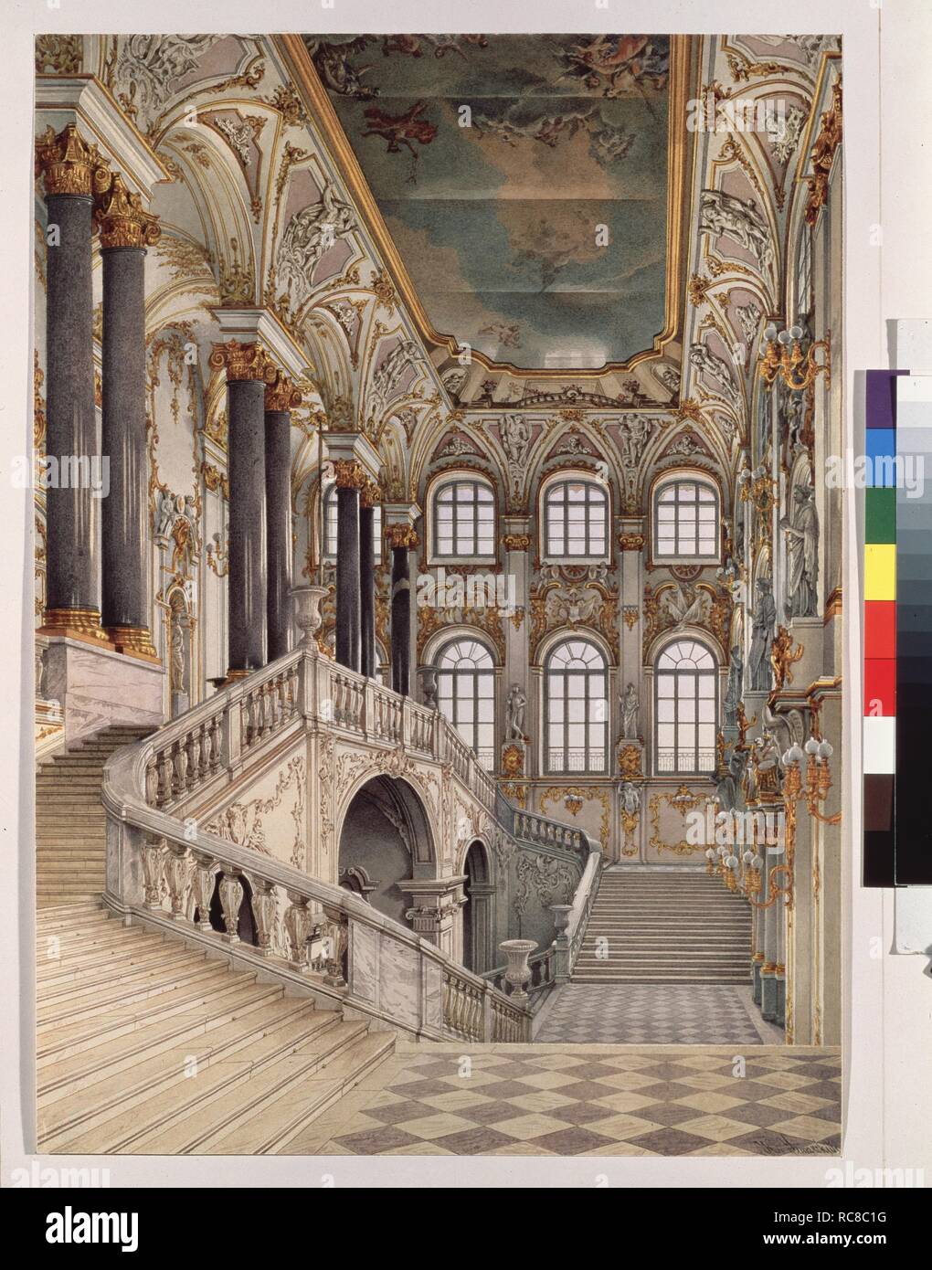 The Grand staircase of the Winter palace (Also known as Ambassador's ...