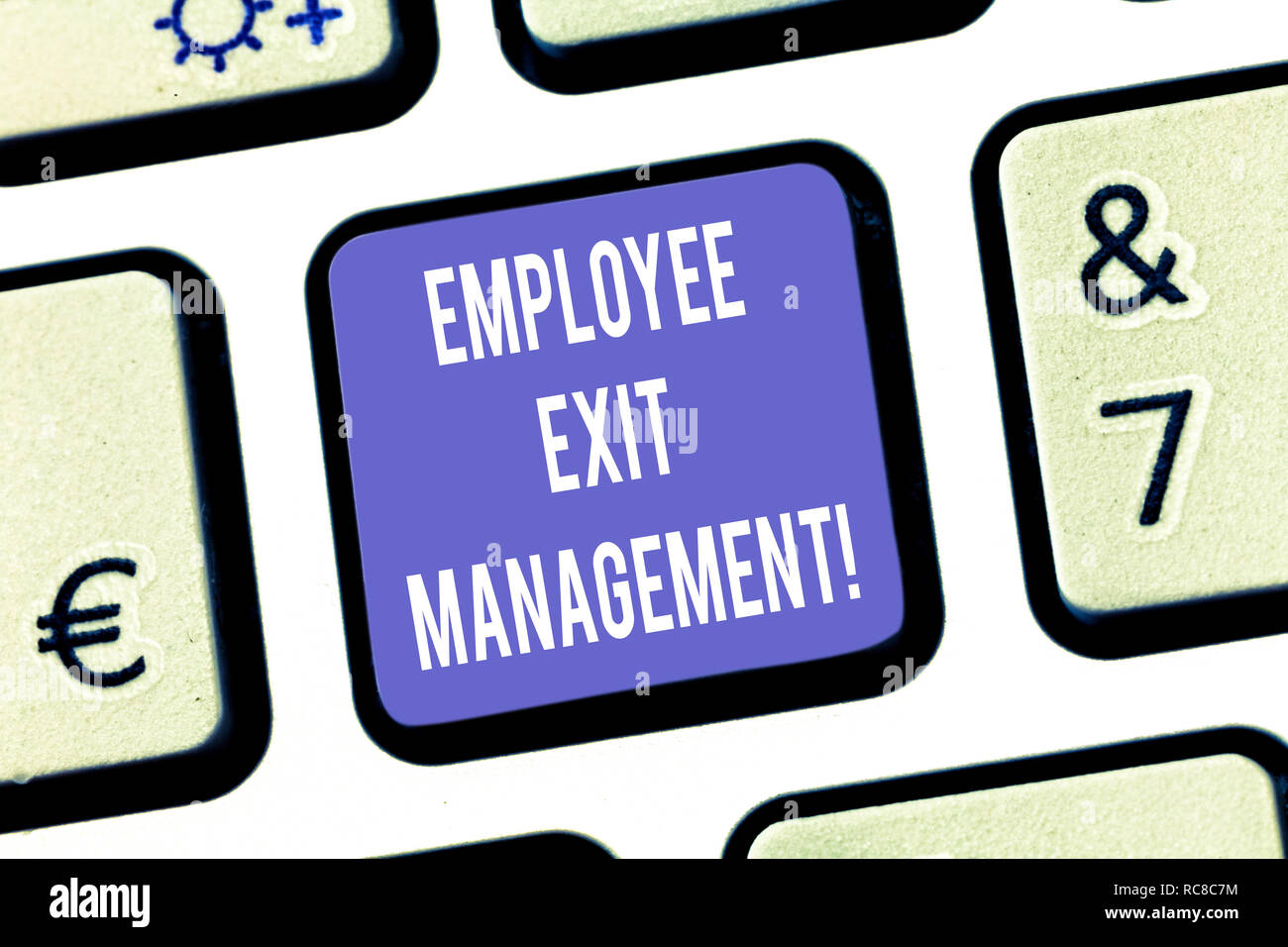 Text sign showing Employee Exit Management. Conceptual photo Separation ...