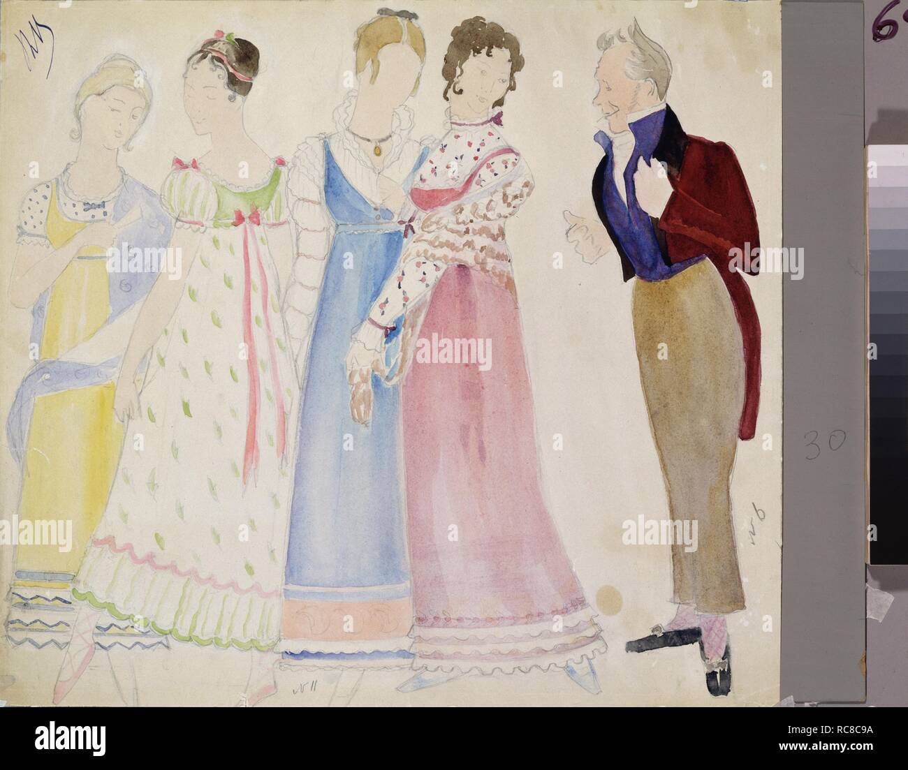 Costume design for the opera Eugene Onegin by P. Tchaikovsky. Museum: A ...