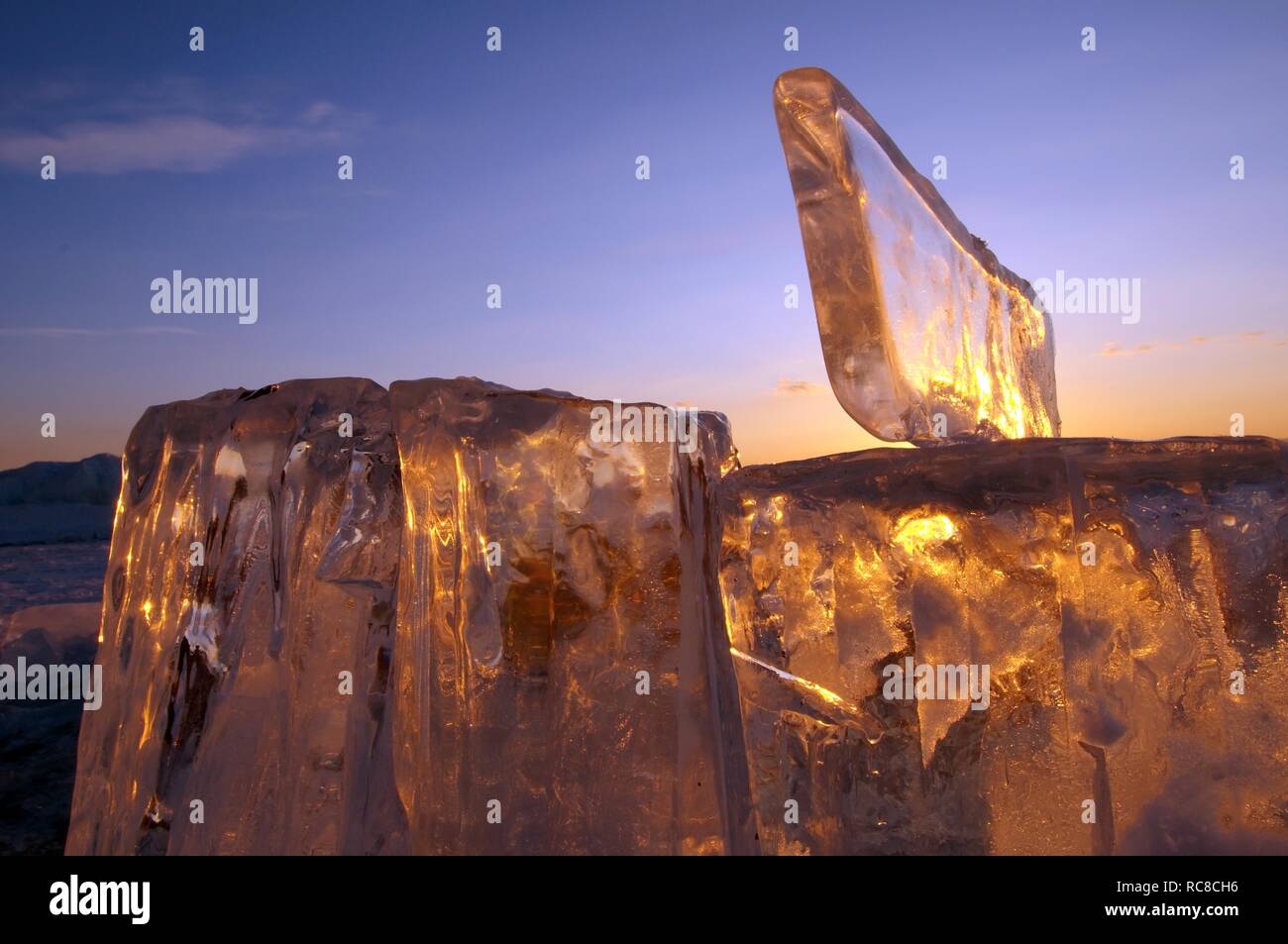Ice formation, Olkhon island, Lake Baikal, Siberia, Russia, Eurasia ...