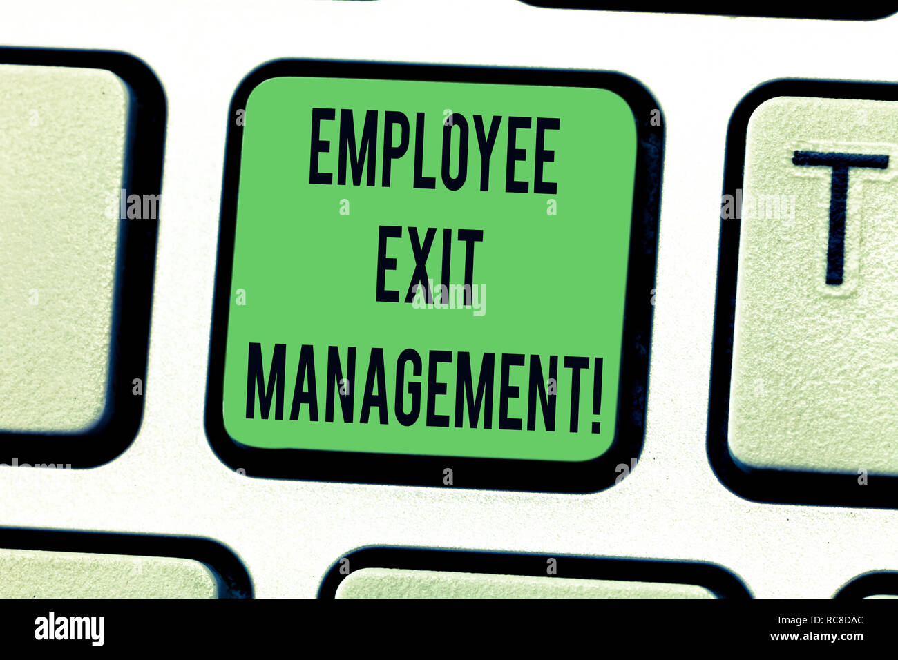 Text sign showing Employee Exit Management. Conceptual photo Separation ...