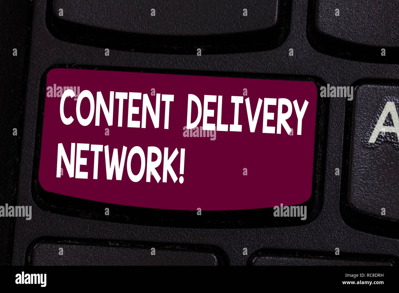 Text sign showing Content Delivery Network. Conceptual photo Geographically dispersed network of ...