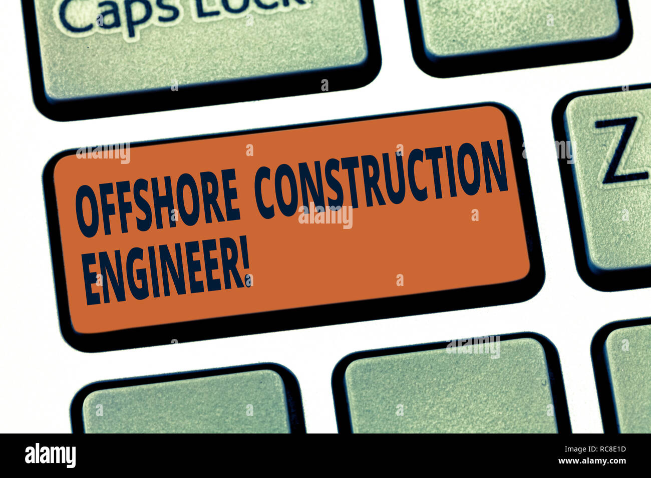 Handwriting text Offshore Construction Engineer. Concept meaning ...