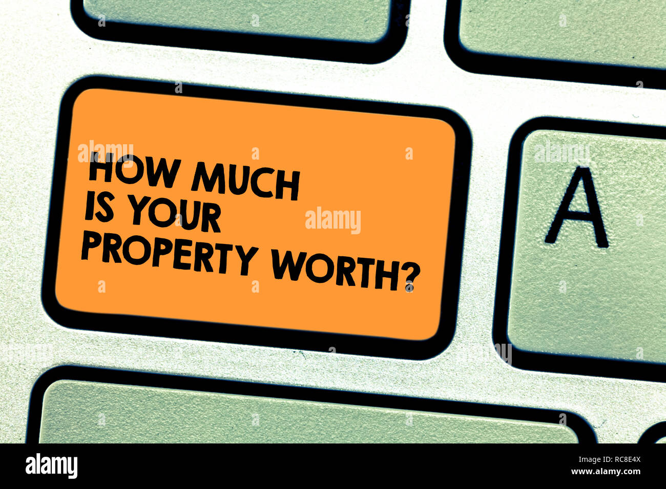Handwriting text How Much Is Your Property Worthquestion. Concept ...