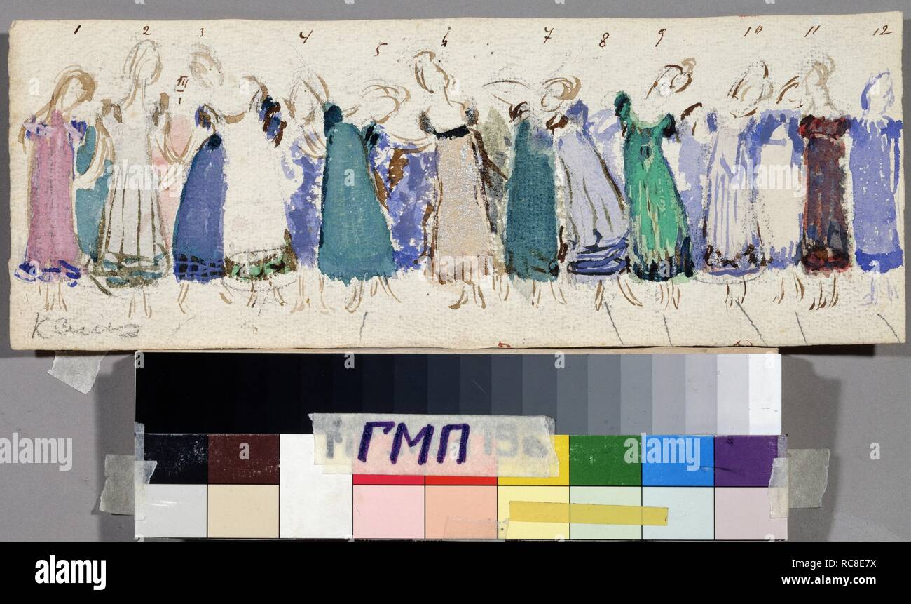 Costume design for the opera Eugene Onegin by P. Tchaikovsky. Museum: A ...