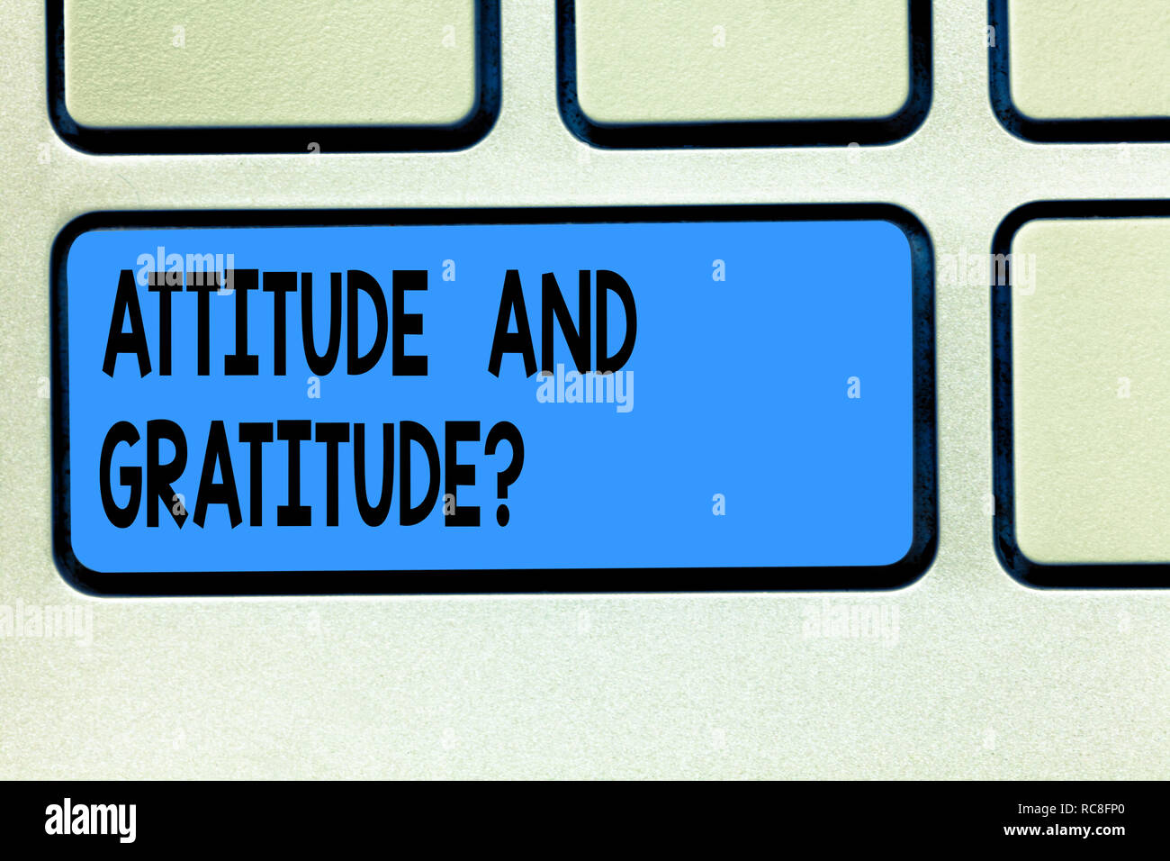 Handwriting text Attitude And Gratitudequestion. Concept meaning ...