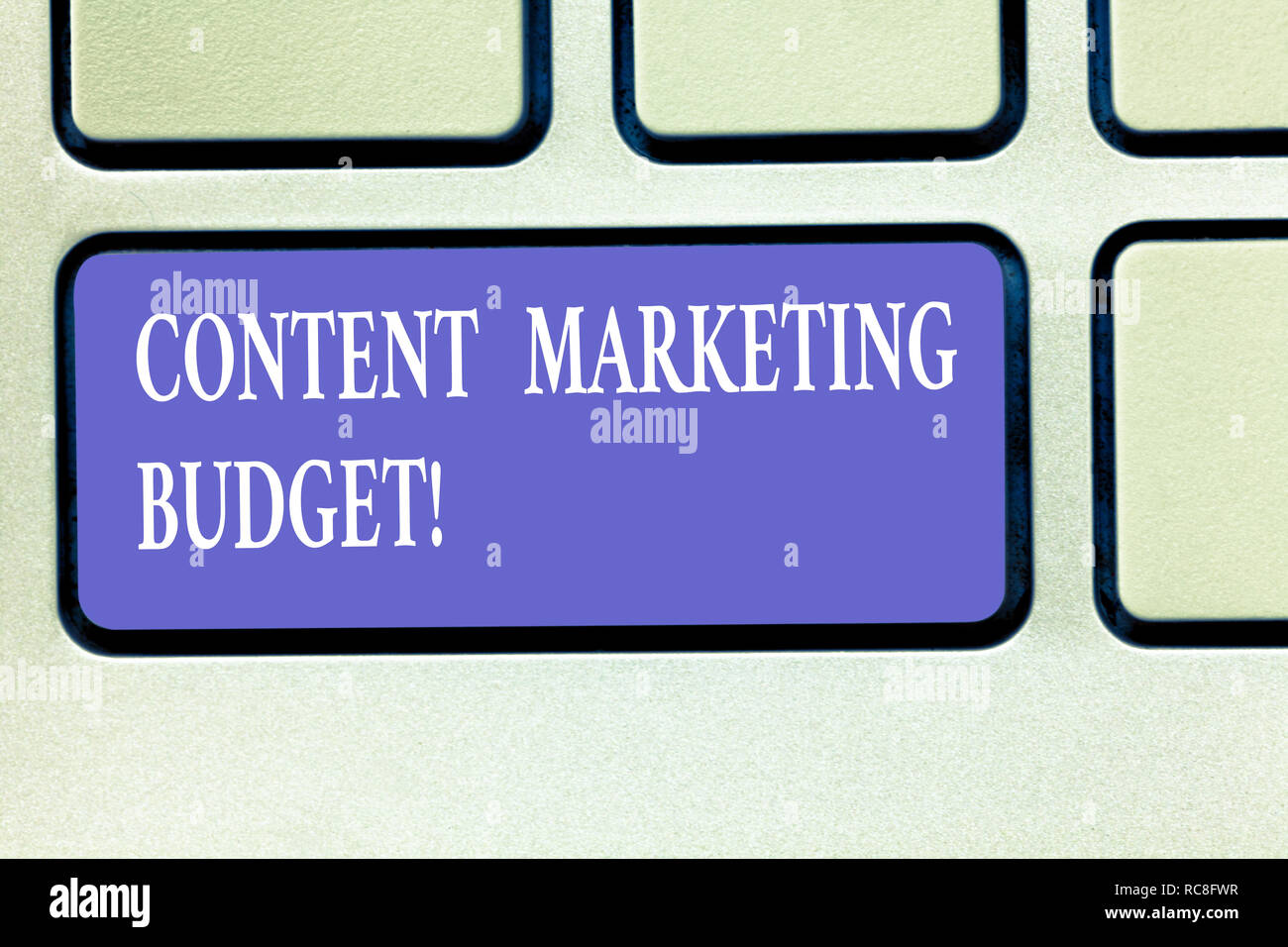 Text sign showing Content Marketing Budget. Conceptual photo ...