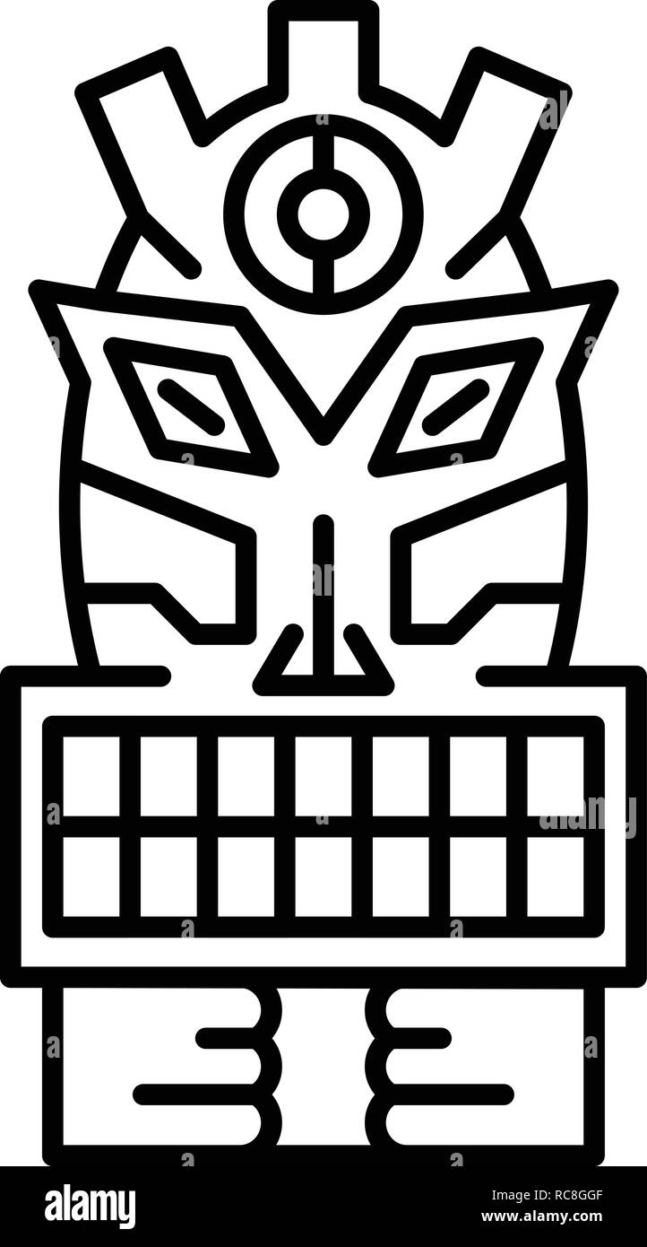Tiki idol icon, outline style Stock Vector Image & Art - Alamy