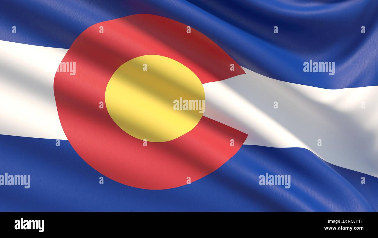 State of Colorado flag. Flags of the states of USA Stock Photo - Alamy