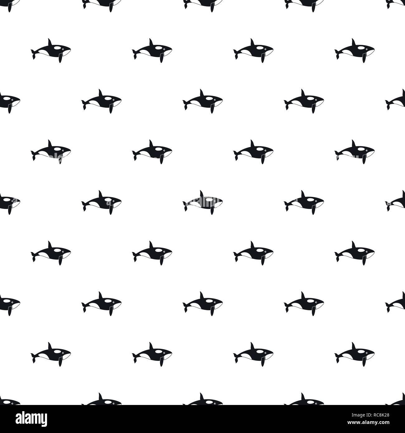 Orca whale pattern seamless vector repeat geometric for any web design ...