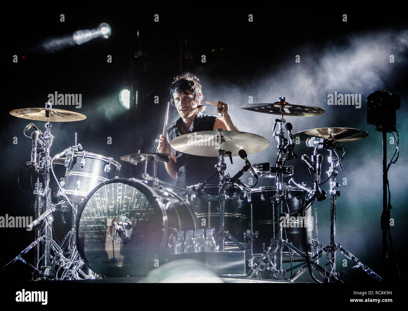 Dominic howard of the rock band muse hi-res stock photography and ...
