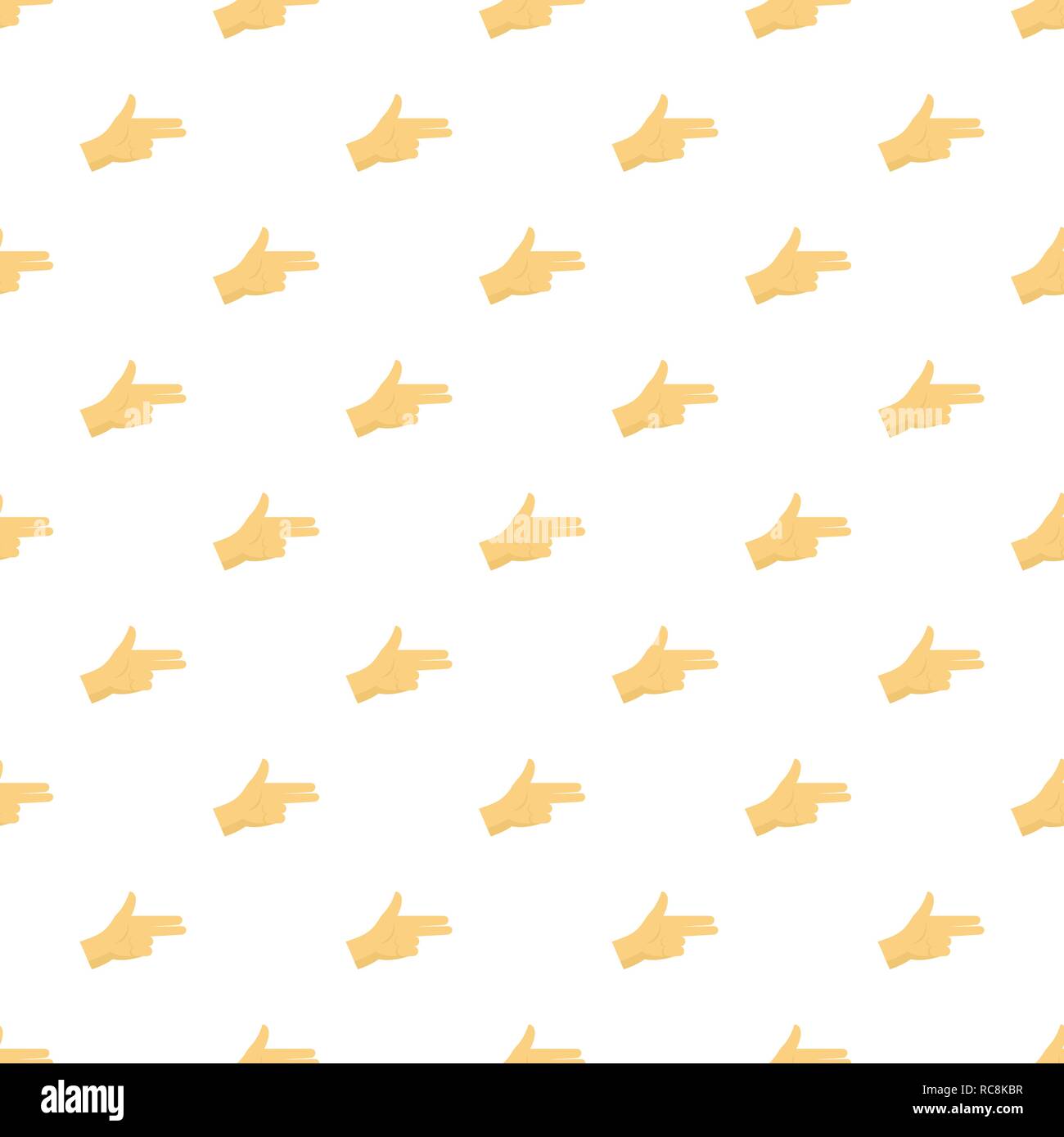 Pistol hand sign pattern seamless vector repeat for any web design ...