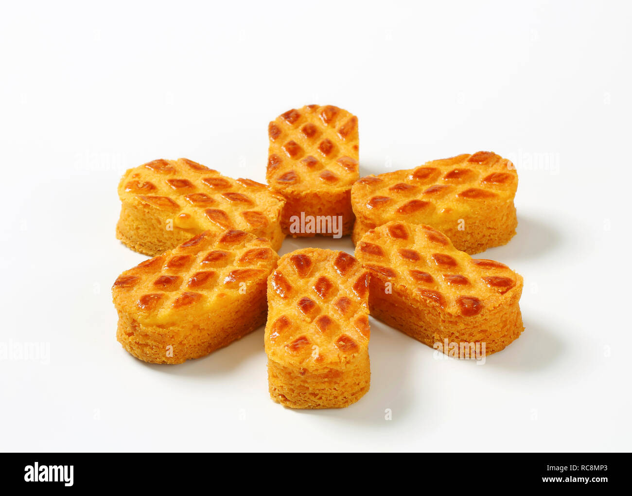 Dutch cuisine - Small oval-shaped cookies with almond filling Stock ...