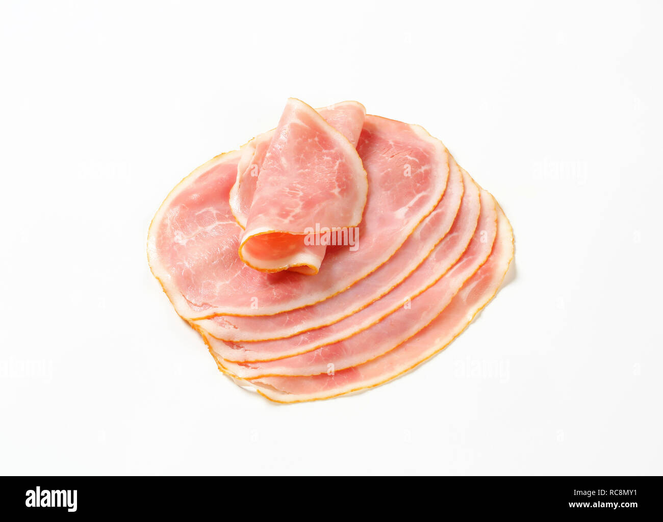 Cooked ham top view Cut Out Stock Images & Pictures - Alamy