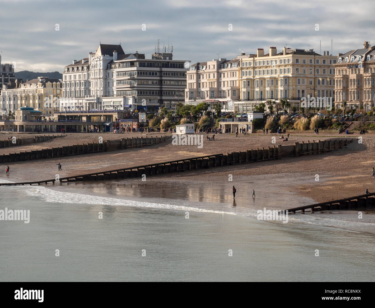 Eastbourne beach groynes hi-res stock photography and images - Alamy