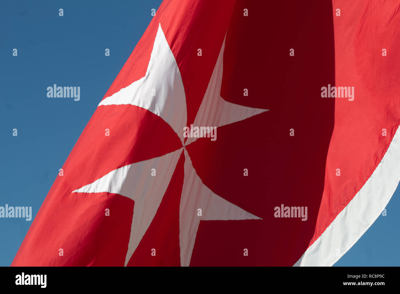 Malta National Flag Stock Photo - Alamy
