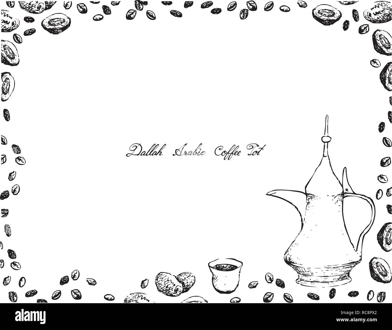 Saudi coffee bean engraving hi-res stock photography and images - Alamy