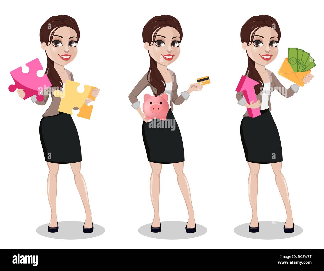 Three people cartoon hi-res stock photography and images - Alamy