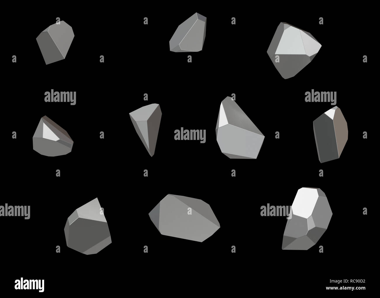Crystal Stone gem macro mineral collection set of 10 units, quartz on ...