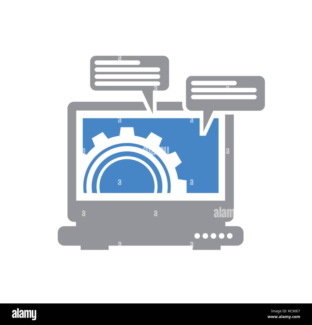 IT engineering icon on white background for graphic and web design ...