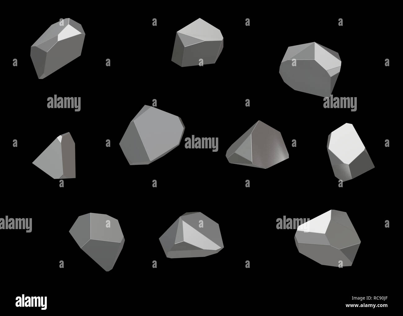 Crystal Stone gem macro mineral collection set of 10 units, quartz on ...