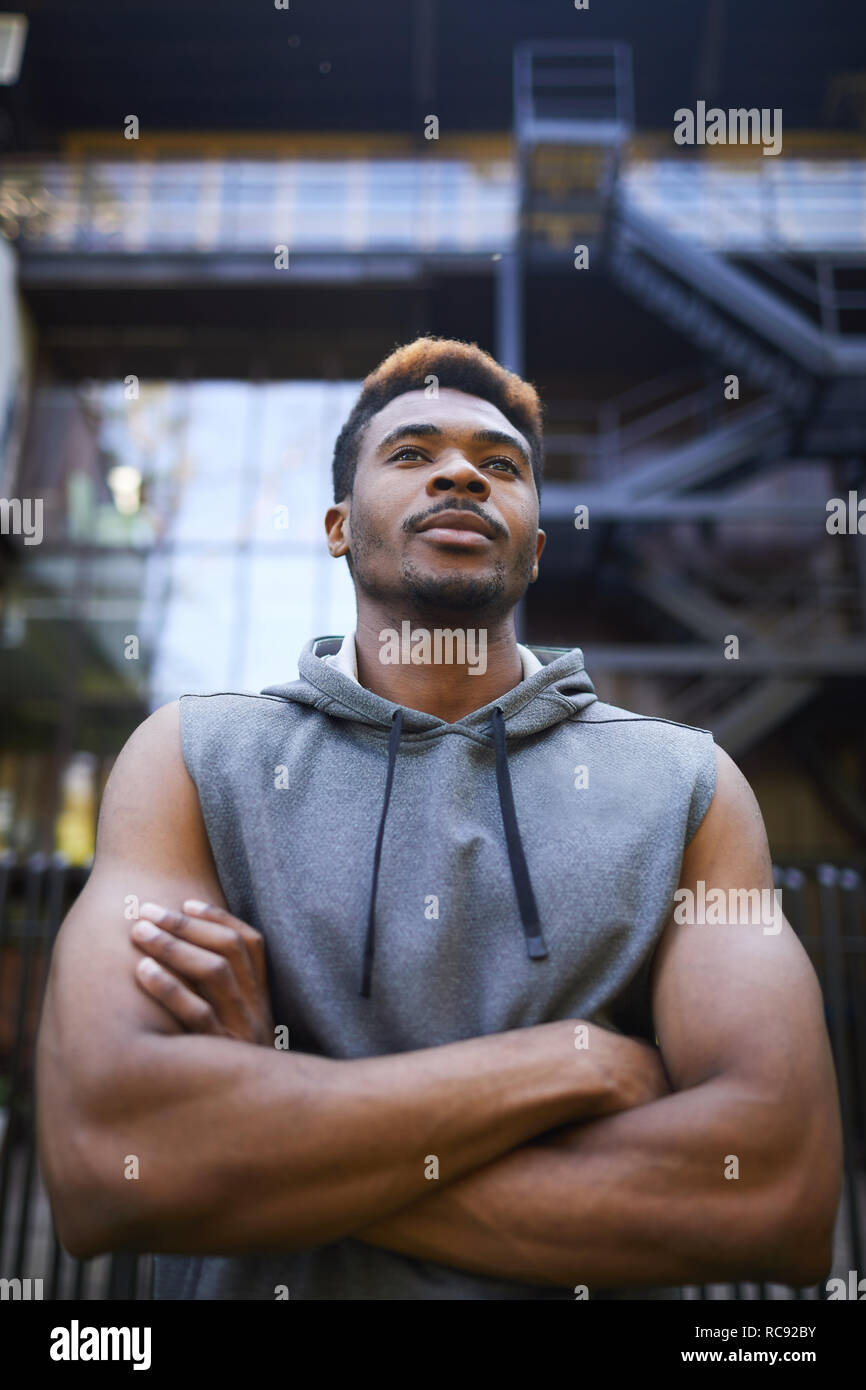 Thoughtful black man looking into distance Stock Photo - Alamy Thoughtful black man looking into distance Stock Photo - Alamy