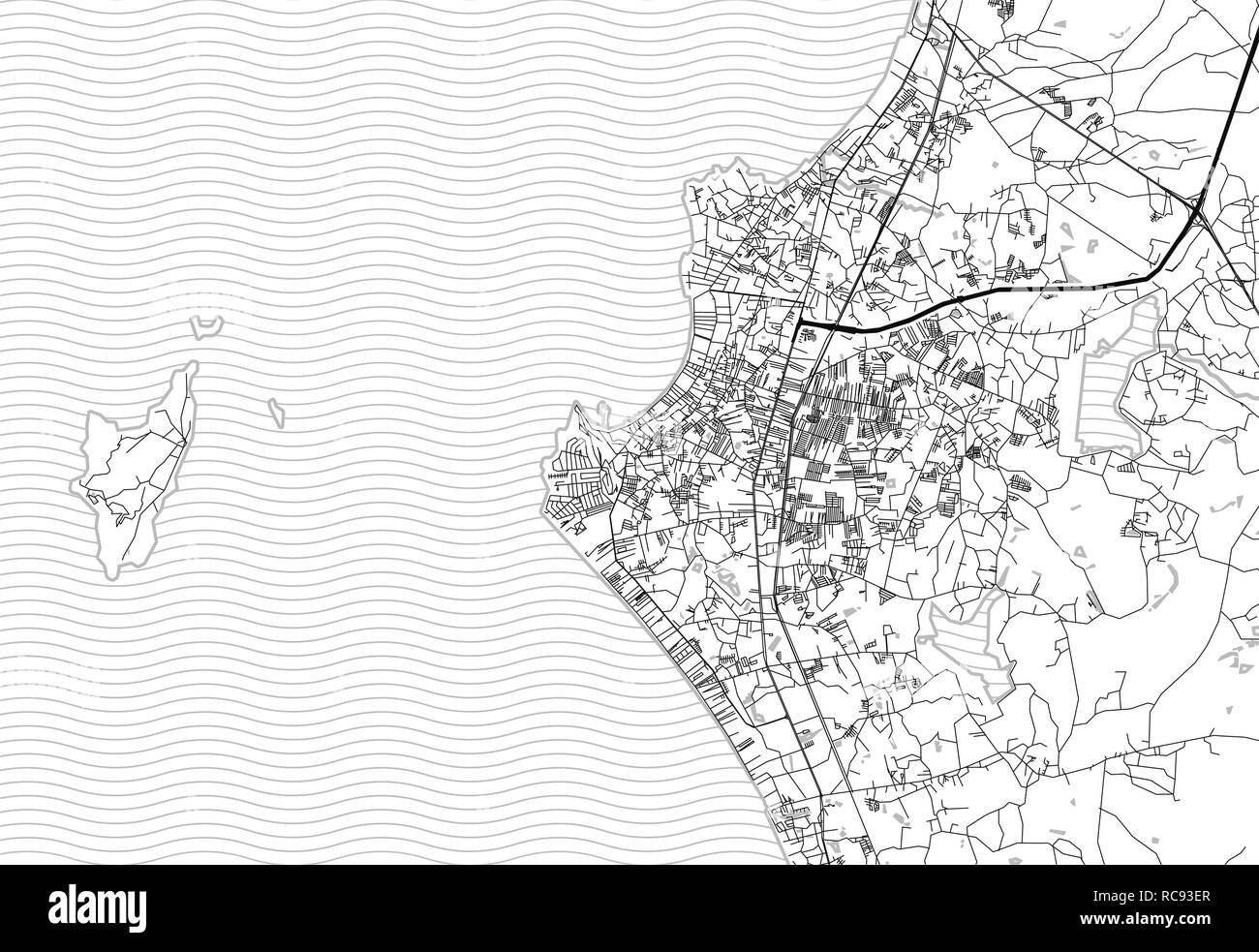 Area map of Pattaya, Thailand. This artmap of Pattaya contains ...
