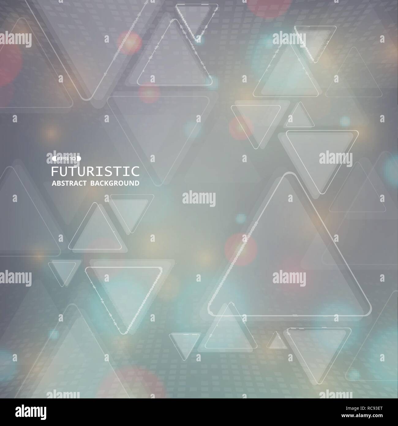 Abstract futuristic colorful geometric triangle pattern digital ...