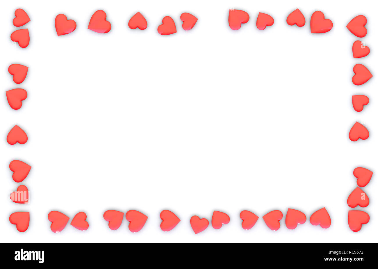 Hearts Page Border Landscape