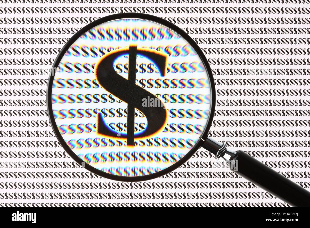 Magnifying Glass With A Dollar Sign High Resolution Stock Photography ...