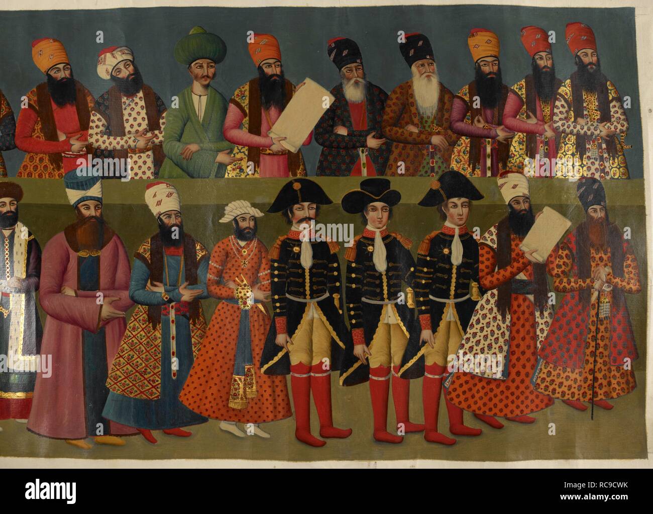 The court of Fath Ali Shah. An image from a reduced copy of the ...