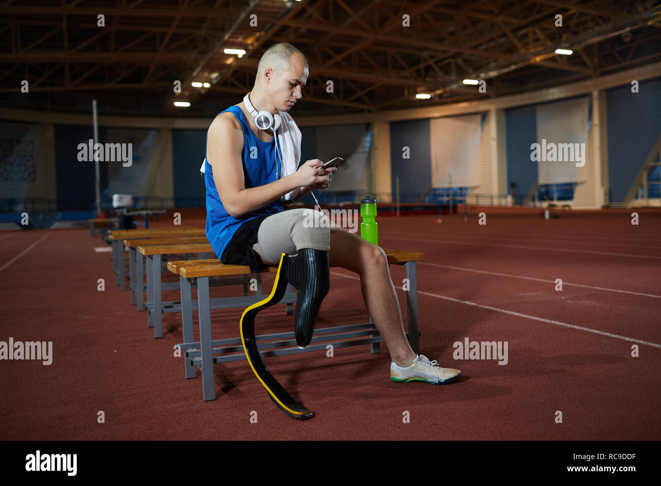 Break on bench Stock Photo - Alamy