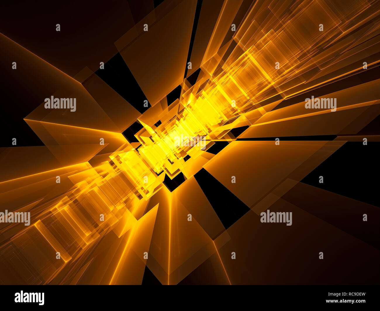Golden technology, sci-fi o esoteric background - abstract computer ...