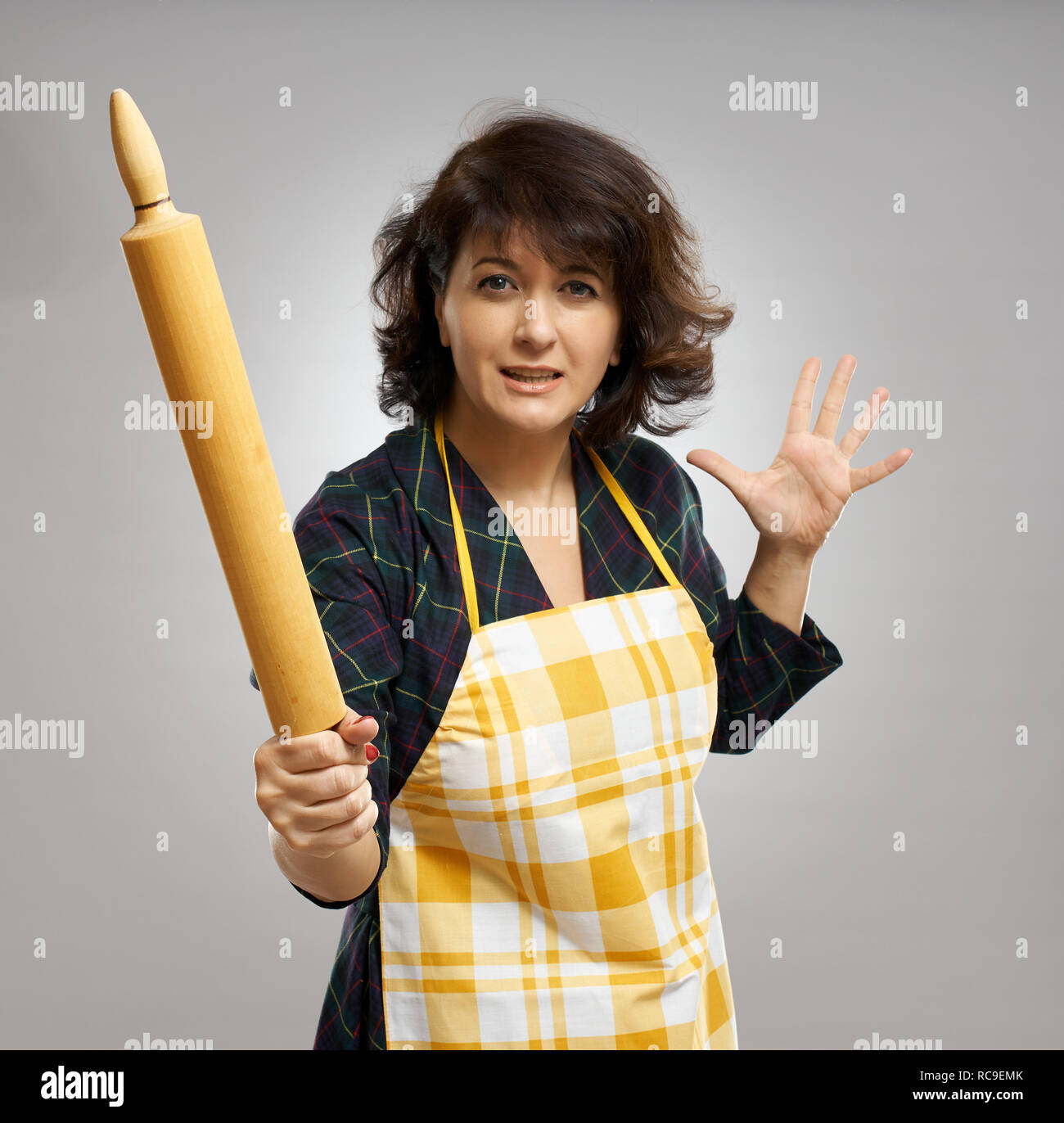 Angry female cook uniform hi-res stock photography and images - Alamy