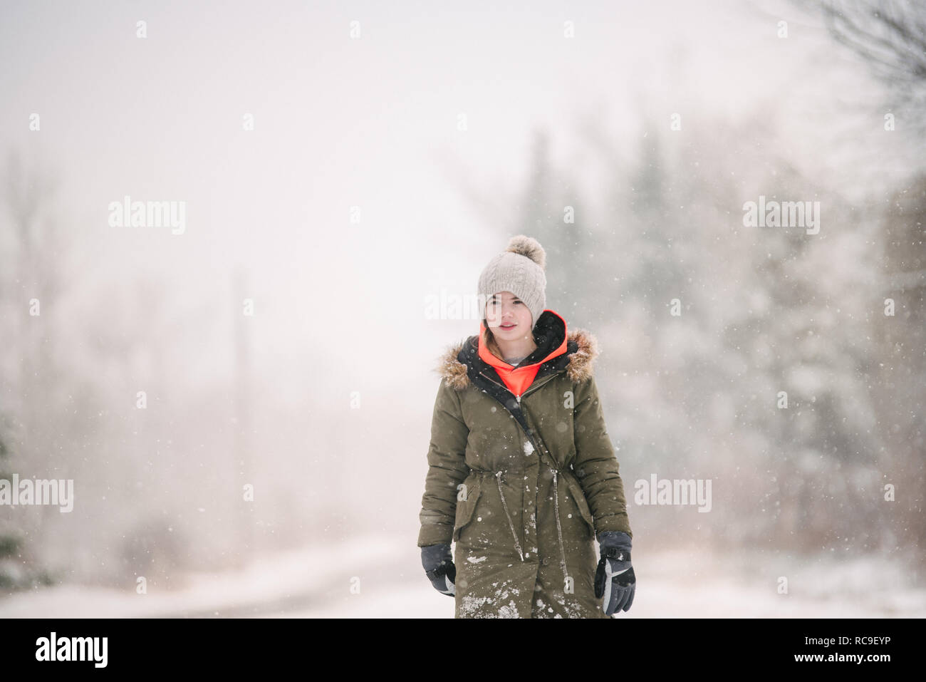 Girl in winter hi-res stock photography and images - Alamy