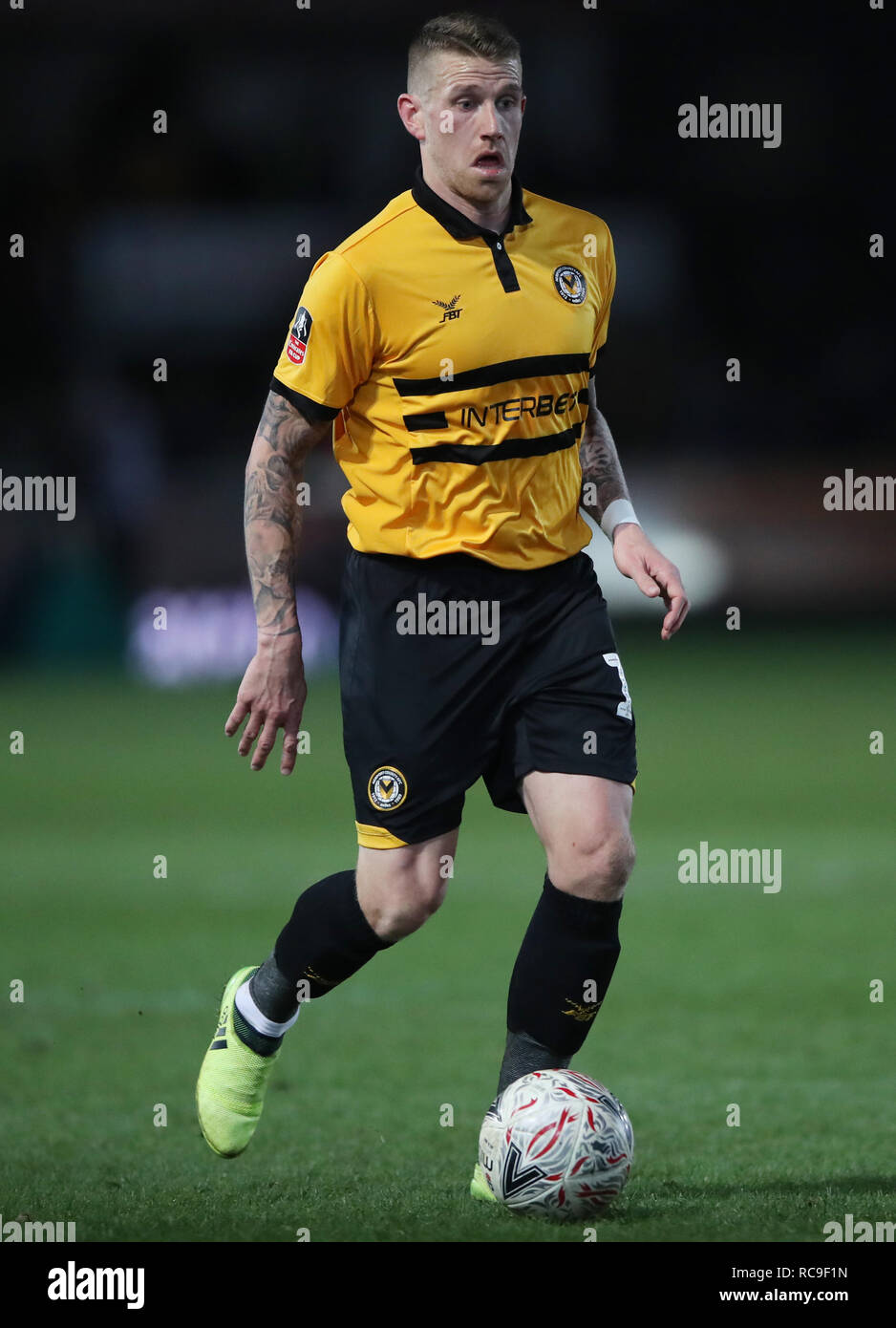 Newport County's Scot Bennett Stock Photo - Alamy