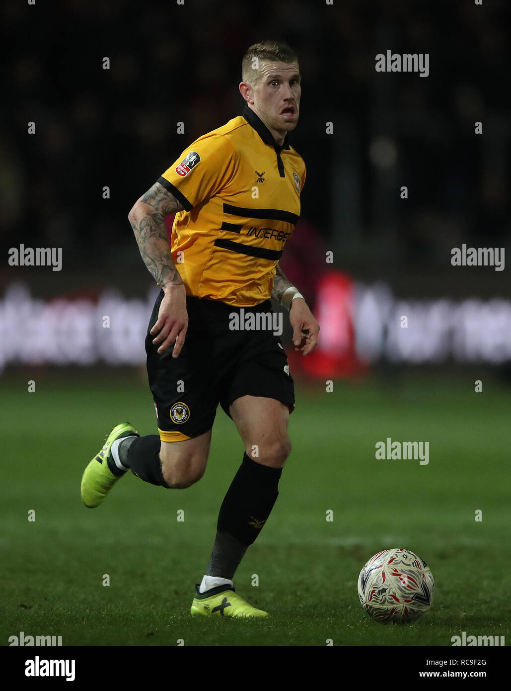 Newport County's Scot Bennett Stock Photo - Alamy