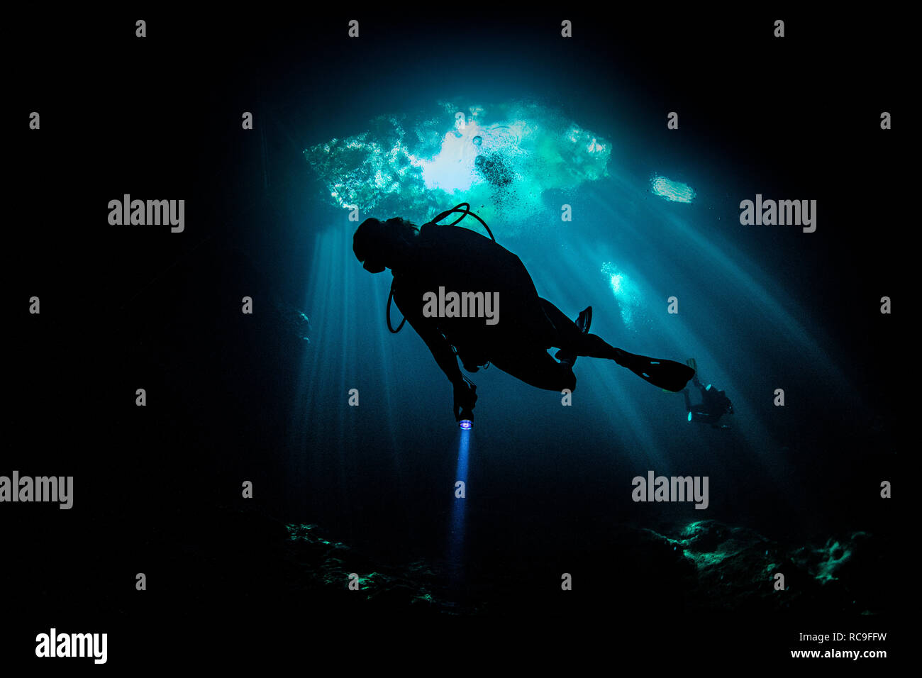 Cenote cave diving, Tulum, Quintana Roo, Mexico Stock Photo - Alamy