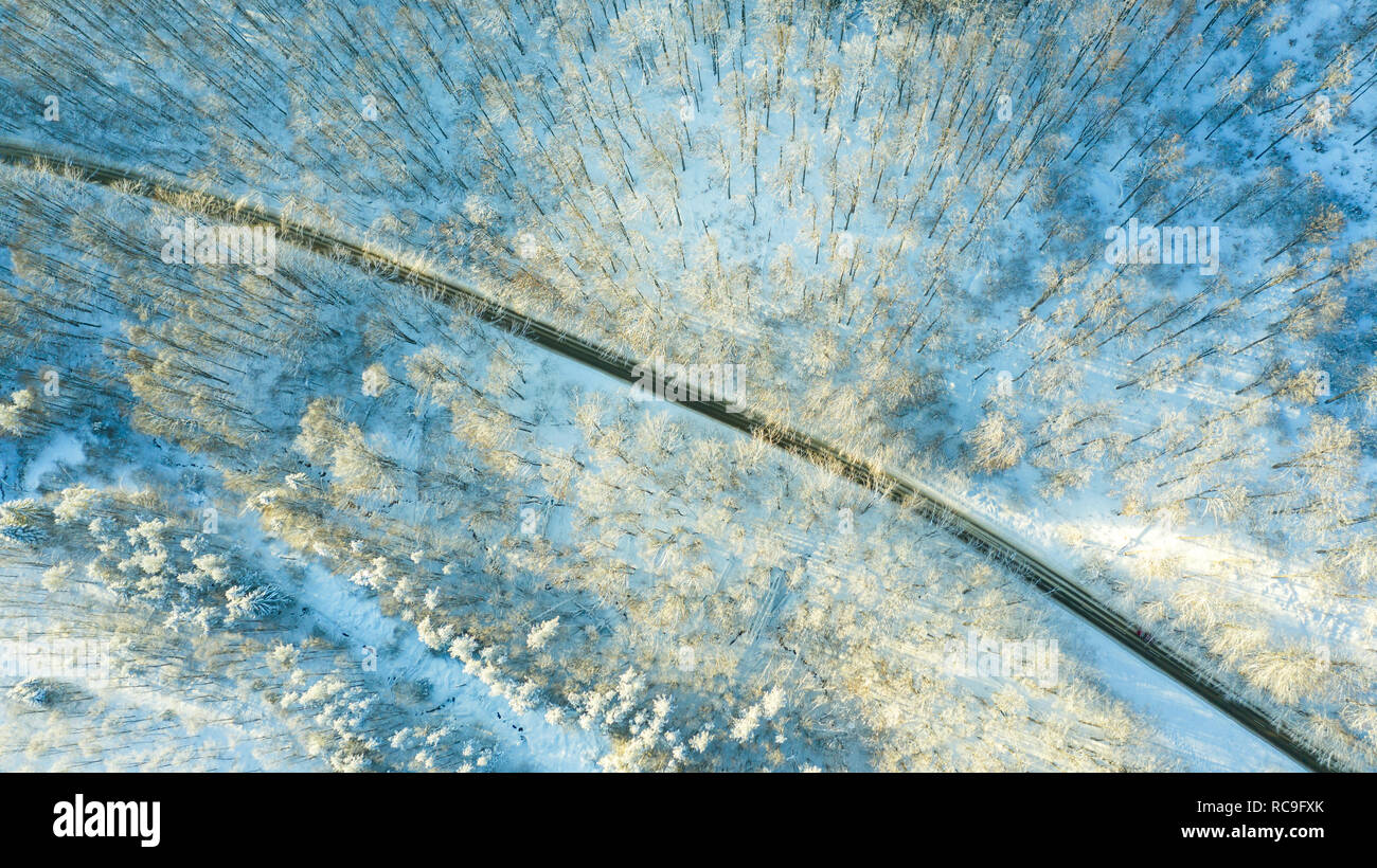 Abstract birds eye view snowy hi-res stock photography and images - Alamy