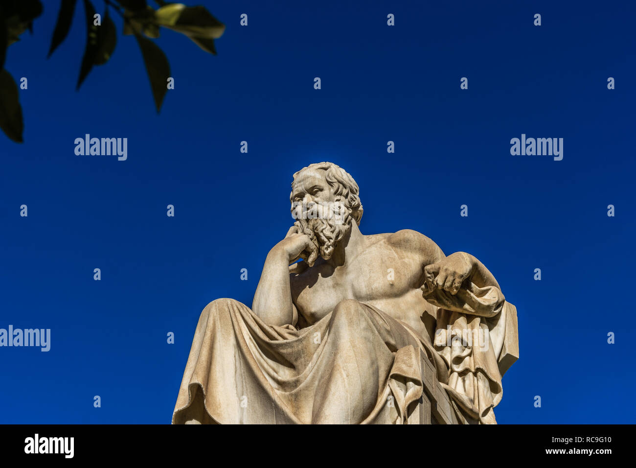 Statue of the Greek philosopher Socrates in front of the Academy of ...